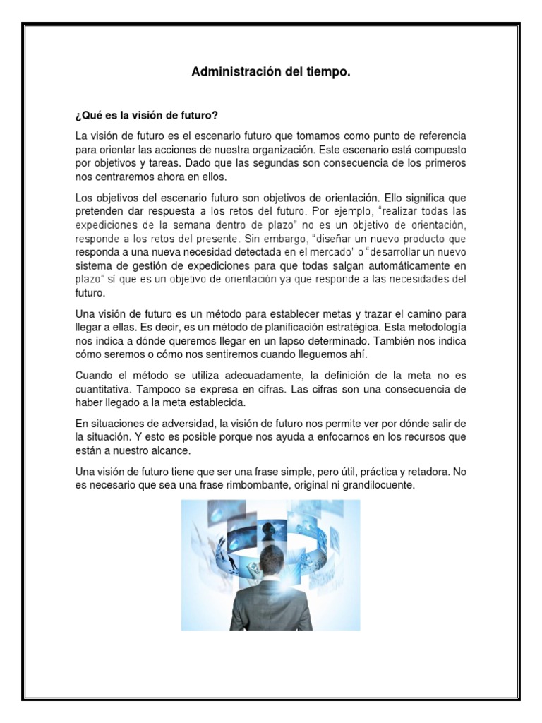 ¿Qué Es La Visión Del Futuro? | PDF