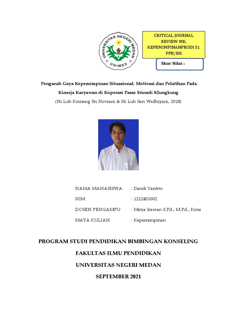 CJR Kepemimpinan Dandi Yantito | PDF