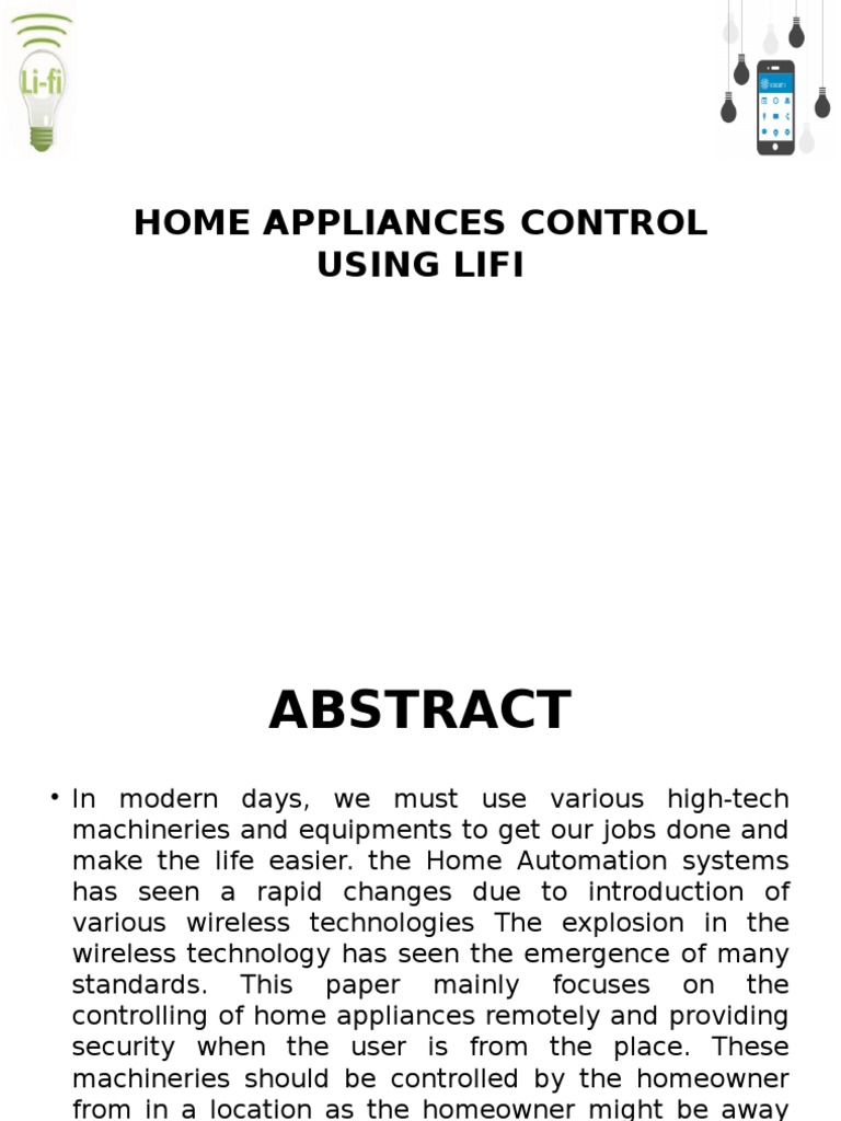 Home Appliances Control Using Lifi | Download Free PDF | Power Supply ...
