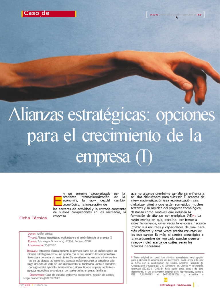 Dificultades en alianzas estratégicas | PDF | Proyecto conjunto | Mercado (economía)