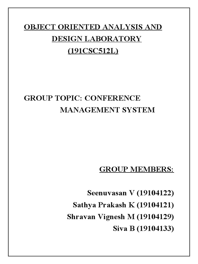 Conference Management System (UML Sequence and Collaboration Diagram ...