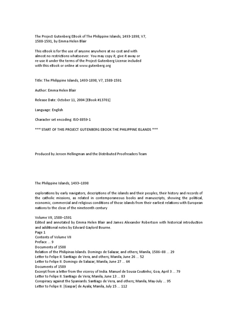 Philippine Islands History 1588-1591 | PDF | New Spain | Spanish Empire