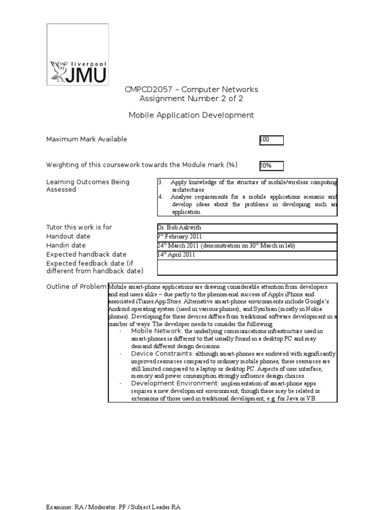 CMPCD2057 CW2 2010-11 | PDF