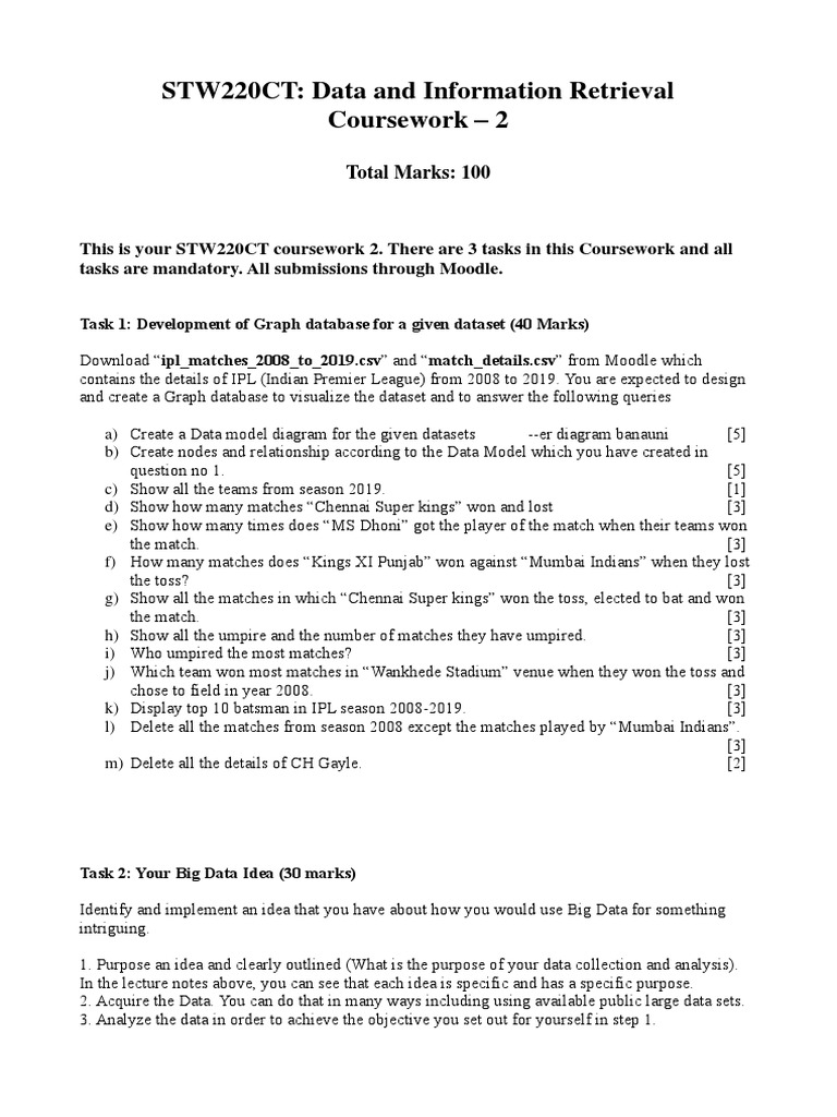 Coursework 2 Regular Pdf Information Retrieval Data Management