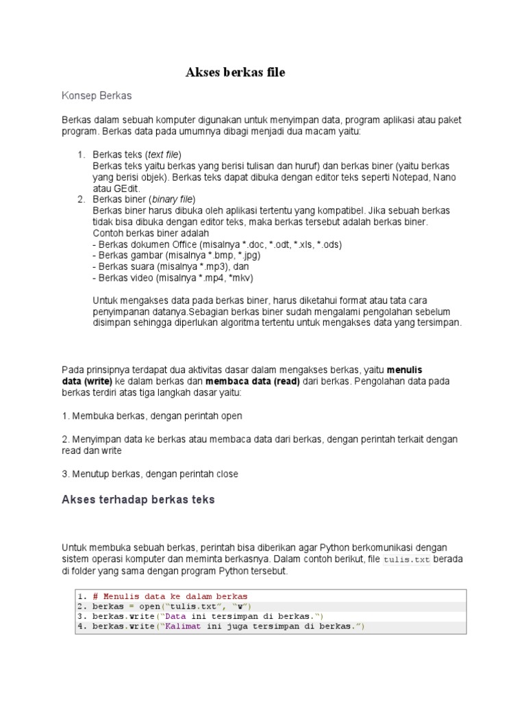 Akses Berkas File | PDF | Komputer