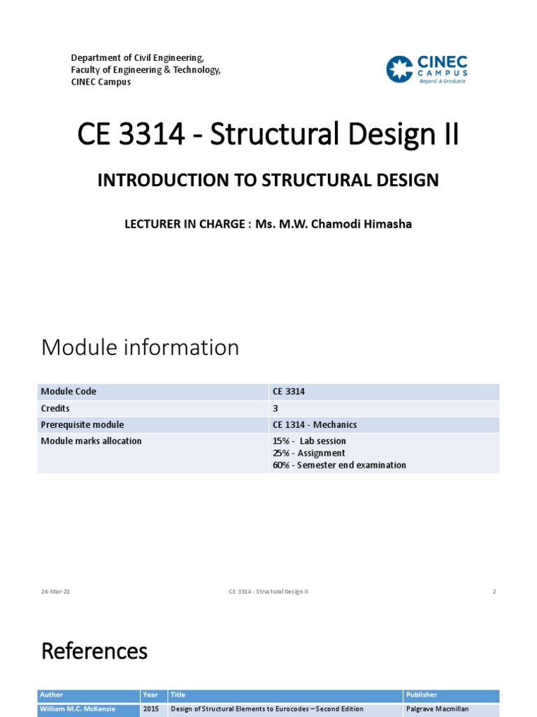 Introduction To Structural Design | PDF | Bending | Structural Engineering
