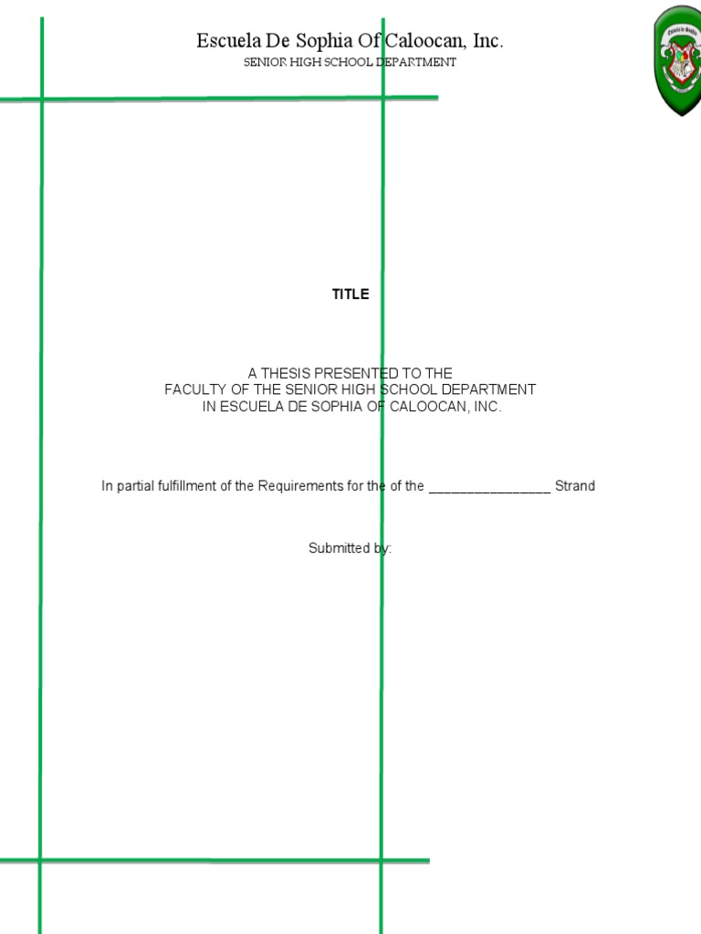 Title Presentation Document Format | PDF