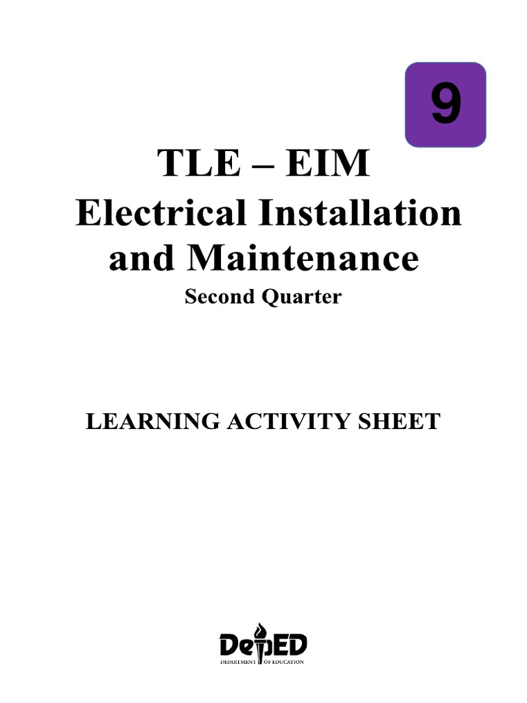 Grade 9 Q2 TLE-EIM LAS | PDF | Compact Fluorescent Lamp | Fluorescent Lamp