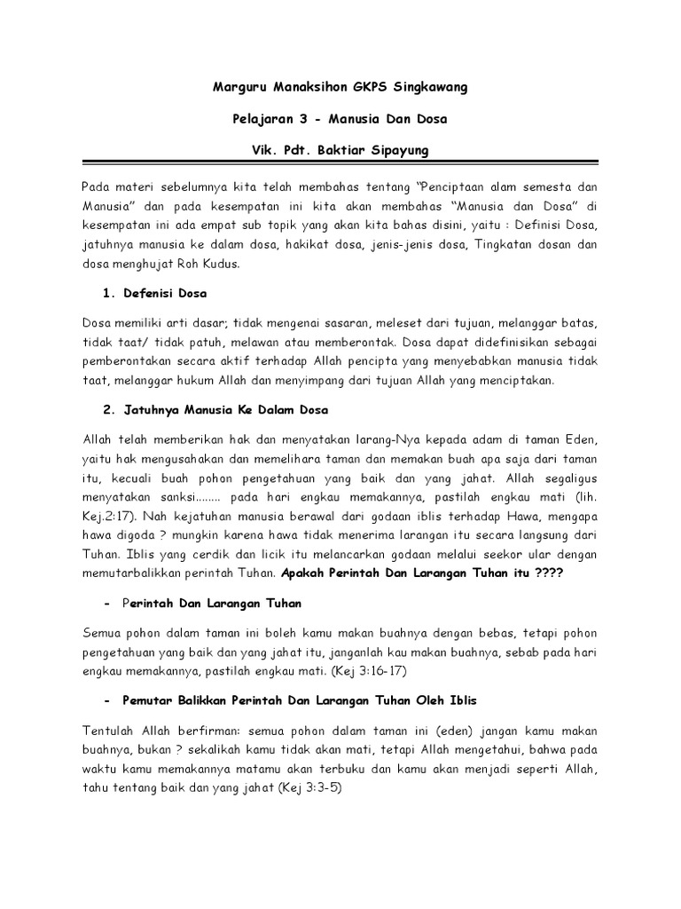 Marguru GKPS Singkawang Pel 3 | PDF