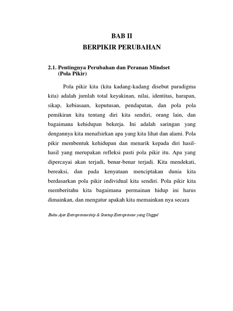 Membangun Mindset Bisnis | PDF | Karier & Perkembangan | Pengembangan Diri