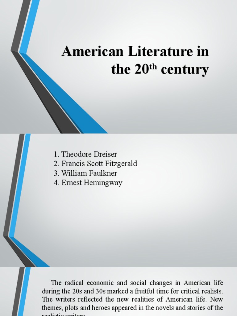 Key Themes in 20th Century American Literature | PDF | William Faulkner ...