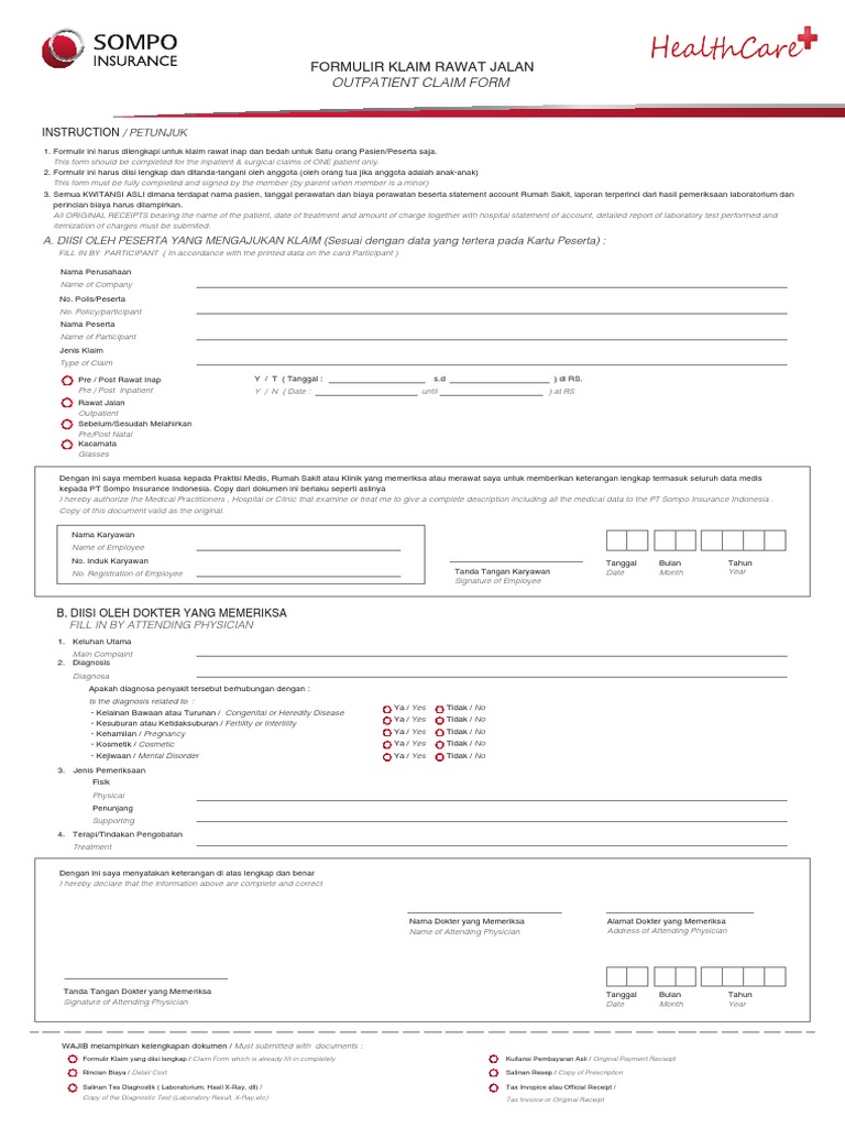 Formulir Klaim Rawat Jalan | PDF