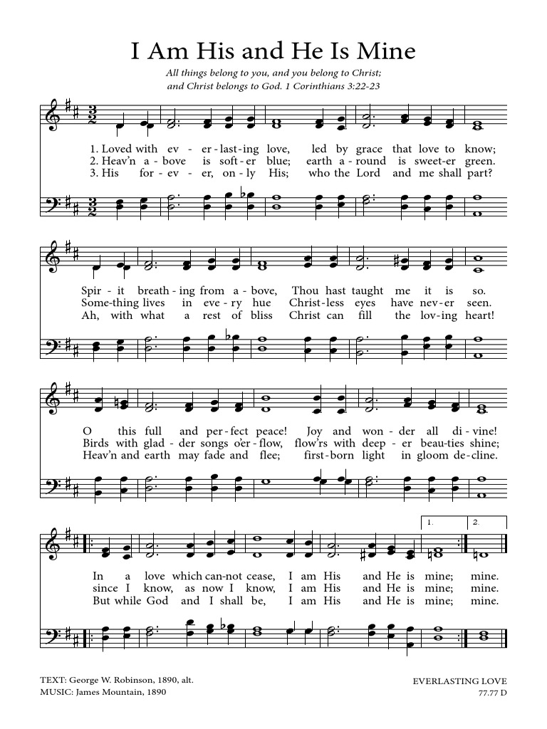 I Am His and He Is Mine | PDF | Theology | Christian Belief And Doctrine