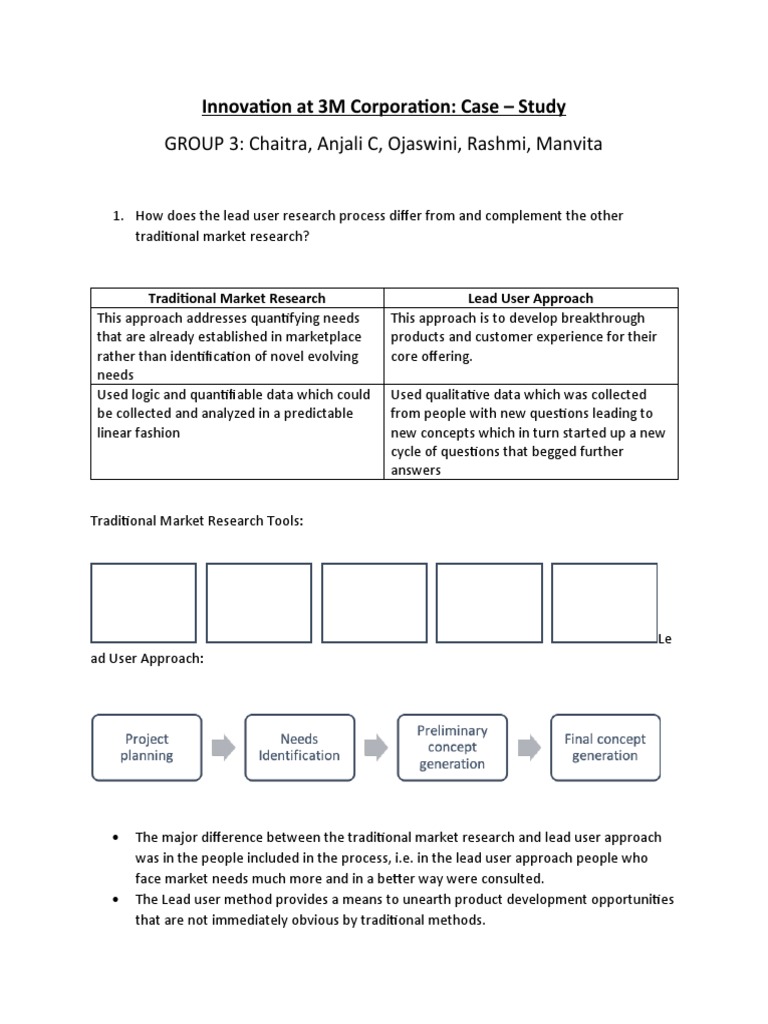Group 3 - 3M Case Study | PDF | Innovation | Risk