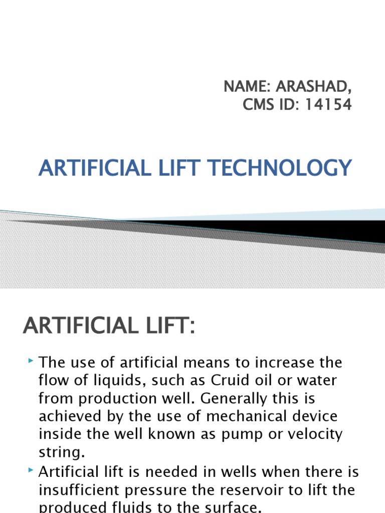 Artificial Lift Technology | PDF | Pump | Equipment