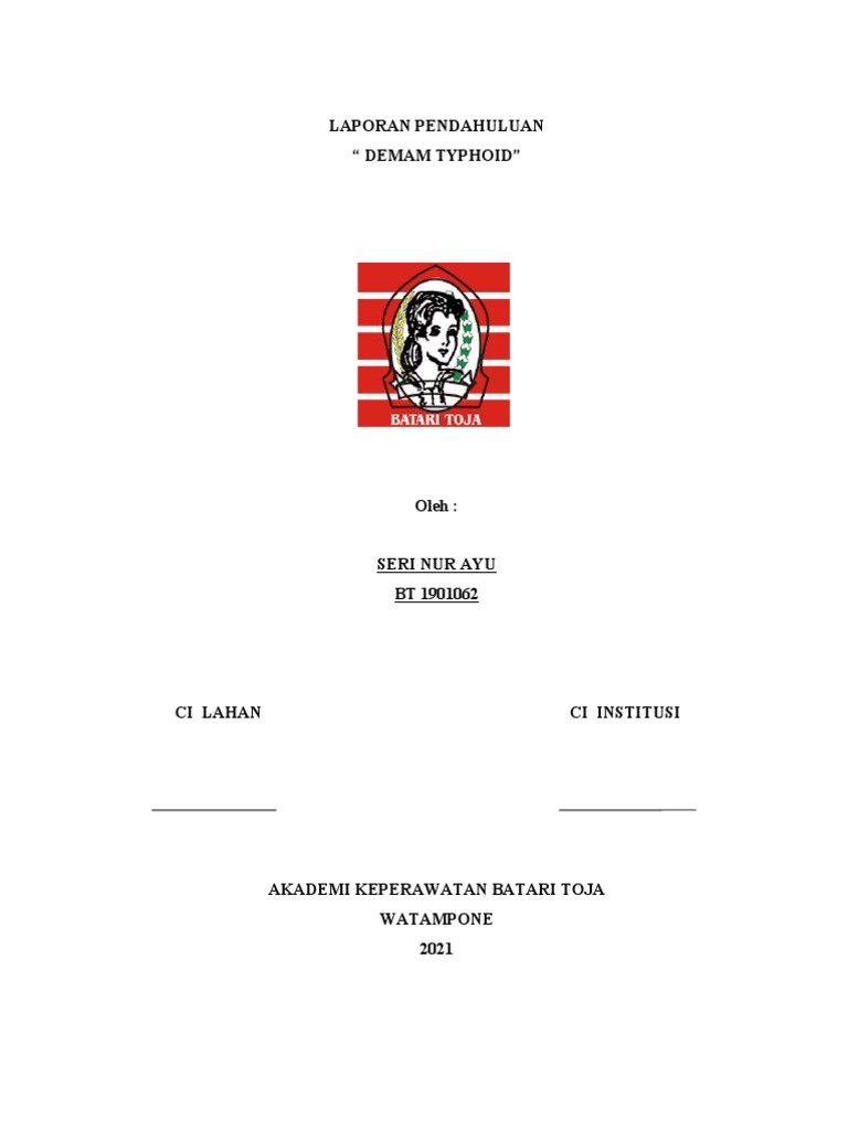 Laporan Pendahuluan Demam Typhoid | PDF
