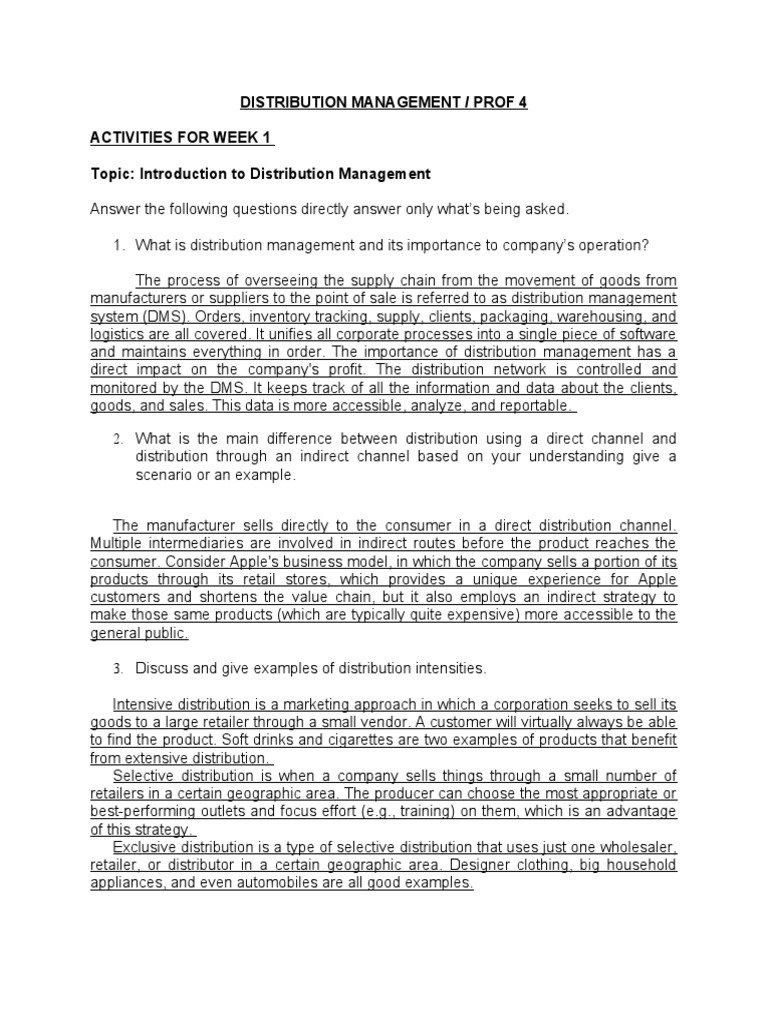 Distribution Management | PDF | Retail | Service Industries