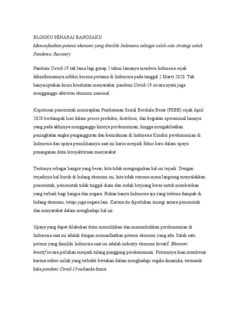 Blogku Senarai Bangsaku | PDF