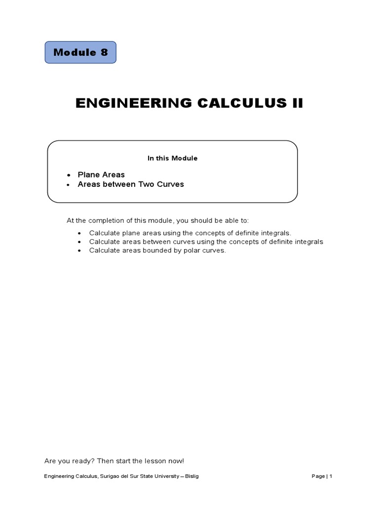 Calculus for Engineering Students | PDF | Integral | Area