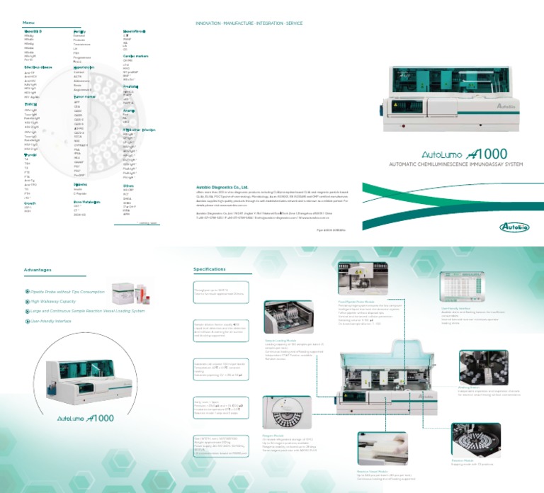 A1000 Brochure | PDF | Endocrine System | Medical Specialties