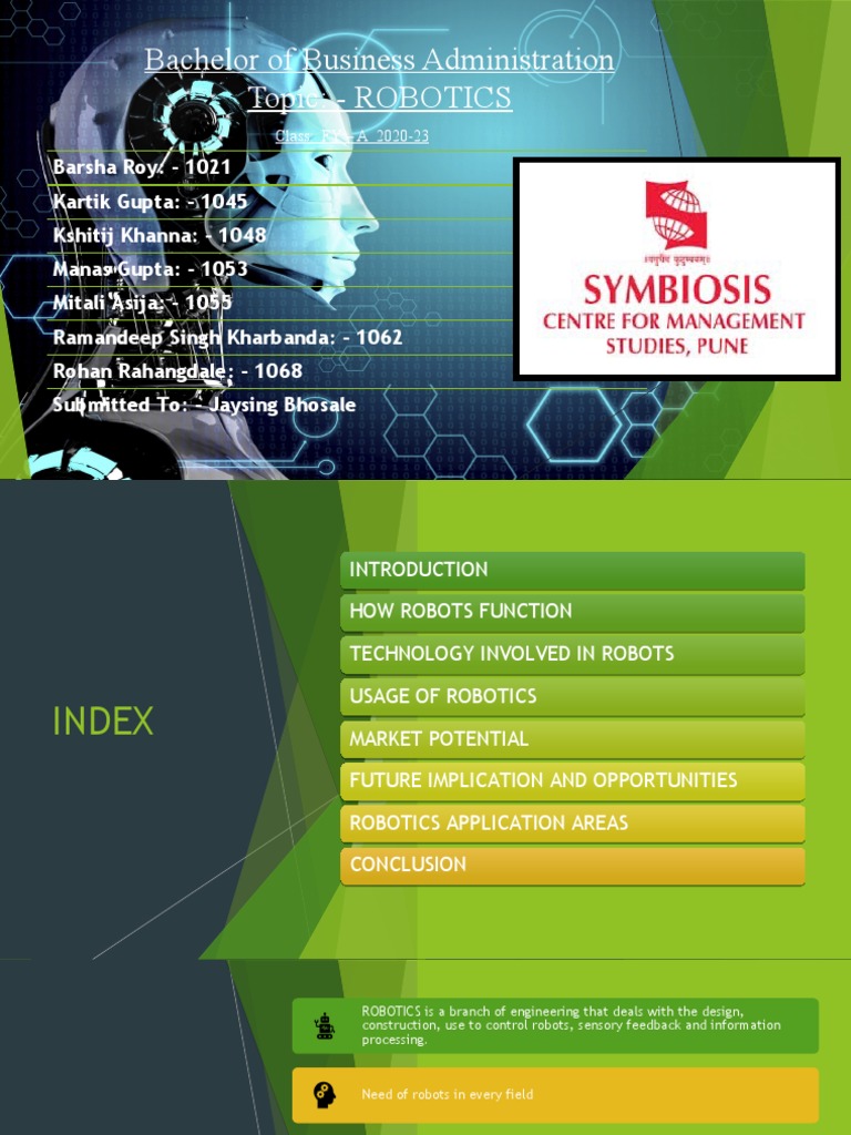Mis Final PPT Robotics | PDF | Robot | Robotics