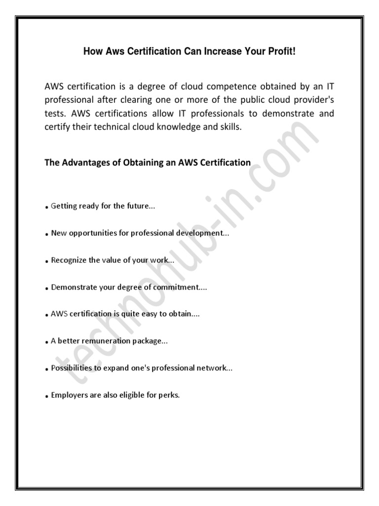 How Aws Certification Can Increase Your Profit! | PDF How Aws Certification Can Increase Your Profit! | PDF
