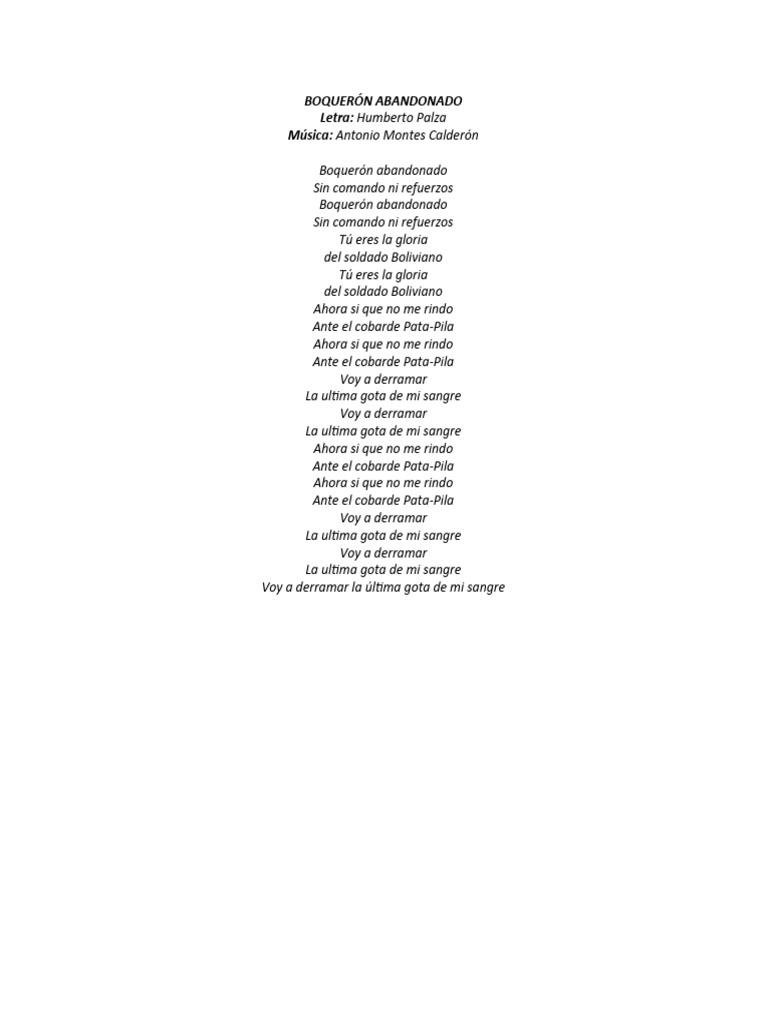 Boquerón Abandonado | PDF