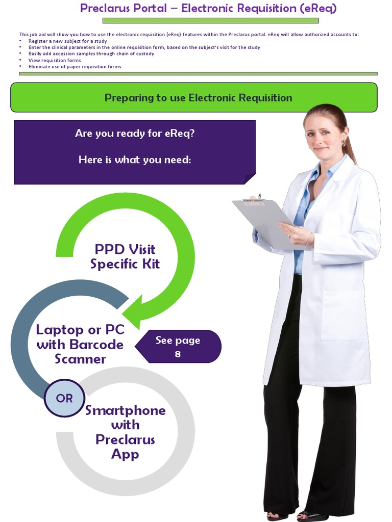 Preclarus Portal Electronic Lab Requisition Guide | PDF | Barcode | Image Scanner