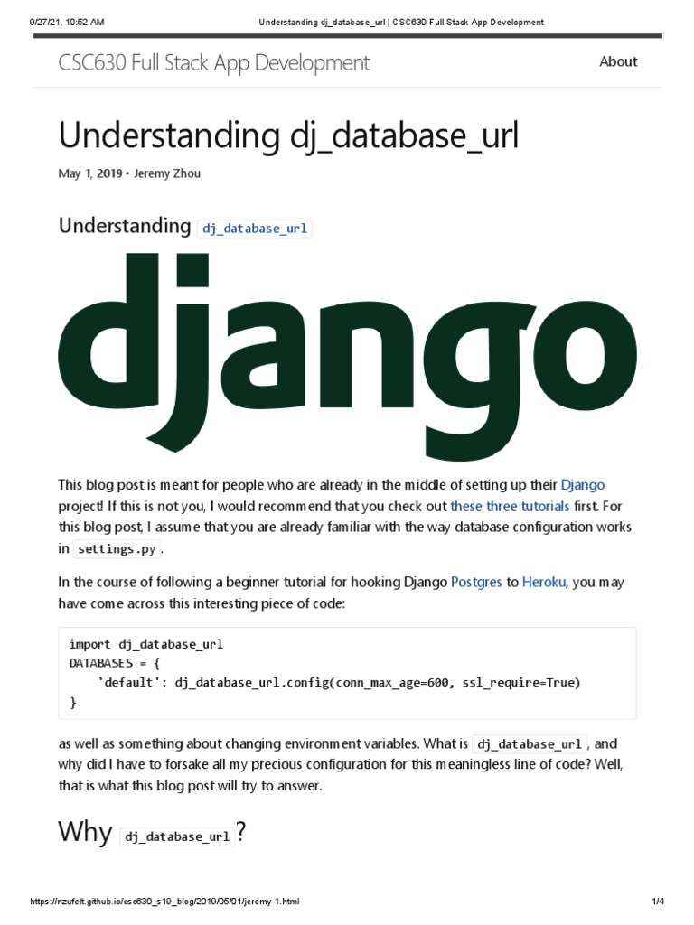 Understanding DJ - Database - Url - App Development | PDF | Command Line Interface | Variable ...