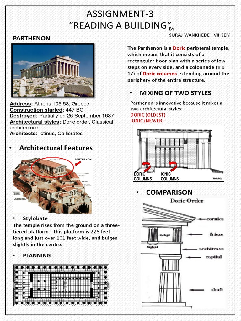 READING A BUILDING: THE PARTHENON | PDF | Column | Architectural Elements