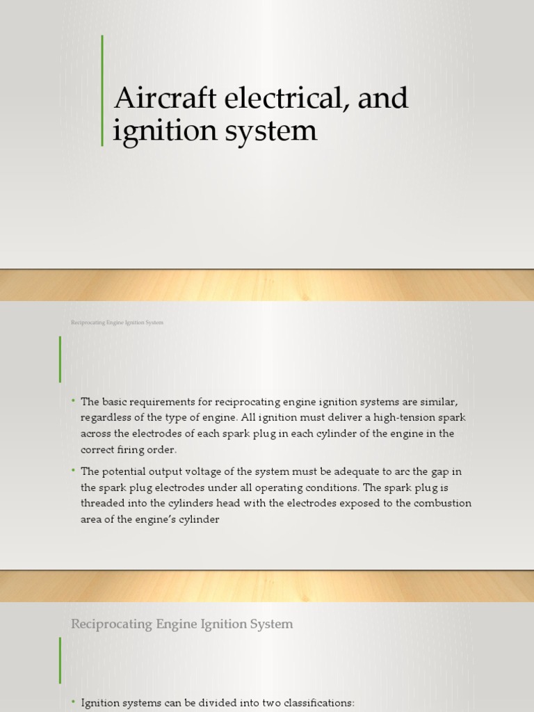 Aircraft Electrical, and Ignition System | PDF | Ignition System | Inductor