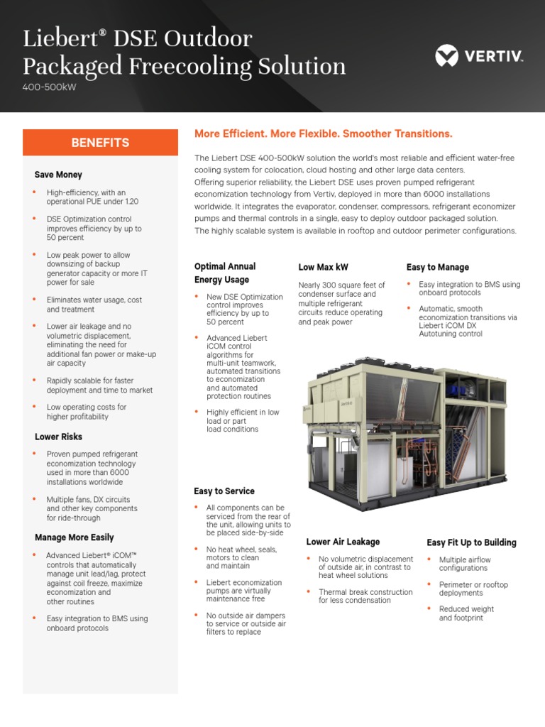 Liebert DSE Outdoor Packaged Freecooling Solution - Dse400 | Download ...
