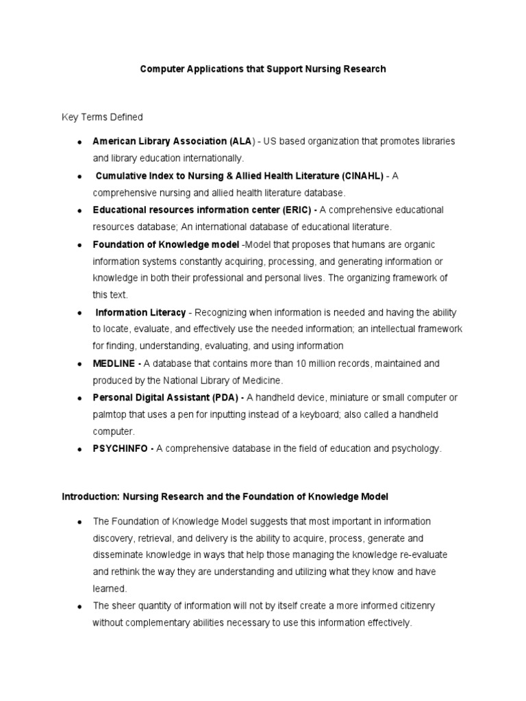 Nursing Informatics Notes | PDF | Electronic Health Record | Health ...