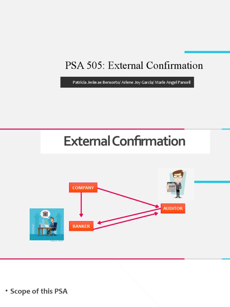 PSA 505: External Confirmation: Patricia Jerimae Bensorto/ Arlene Joy ...