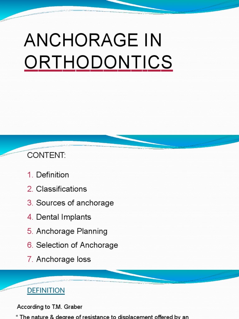 Anchorage in Orthodontics | PDF | Dental Implant | Tooth