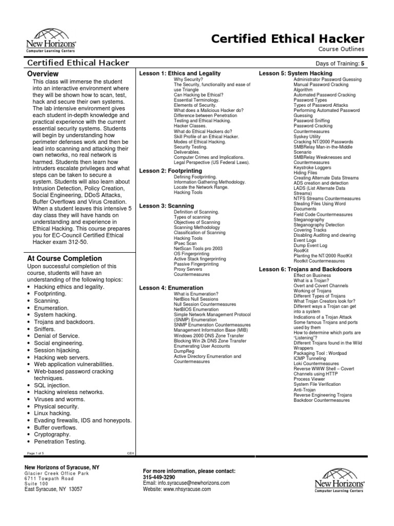 CEH | PDF | Denial Of Service Attack | Computer Security