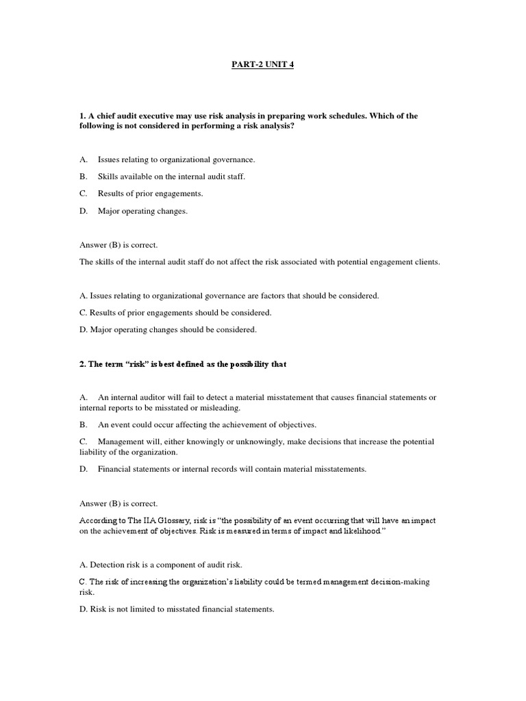 Risk Analysis in Internal Auditing | PDF | Internal Audit | Risk