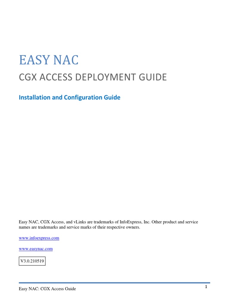 Easy NAC CGX Access Guide-V3.0 210519 | PDF | Active Directory | Ip Address