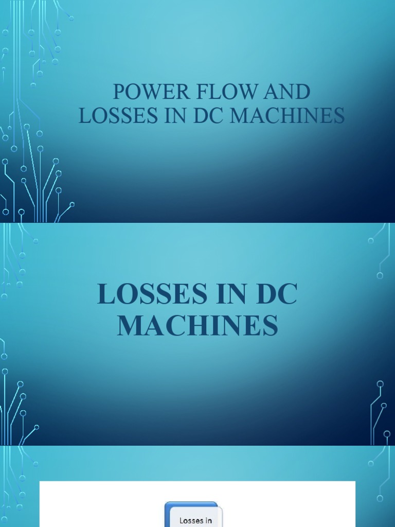 Power Flow and Losses in DC Machine | PDF