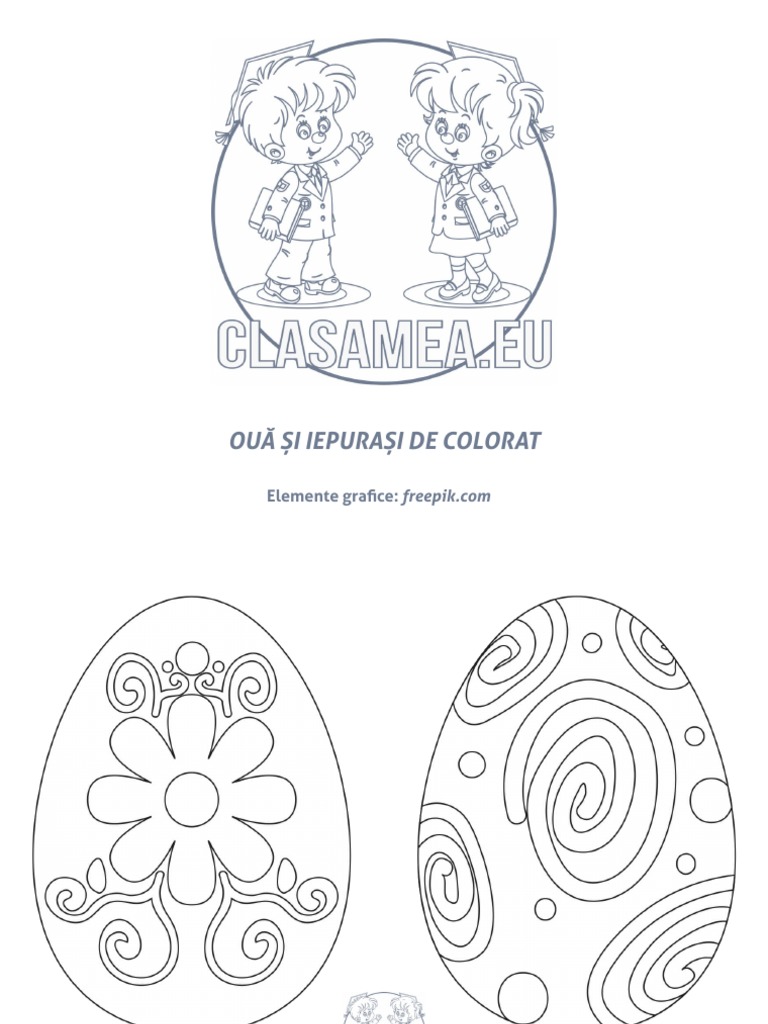 Oua Si Iepurasi de Colorat | PDF