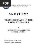A Detailed Lesson Plan | PDF | Division (Mathematics) | Arithmetic