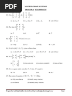 CH 3 Matrices Multiple Choice Questions (With Answers) | PDF | Matrix (Mathematics ...