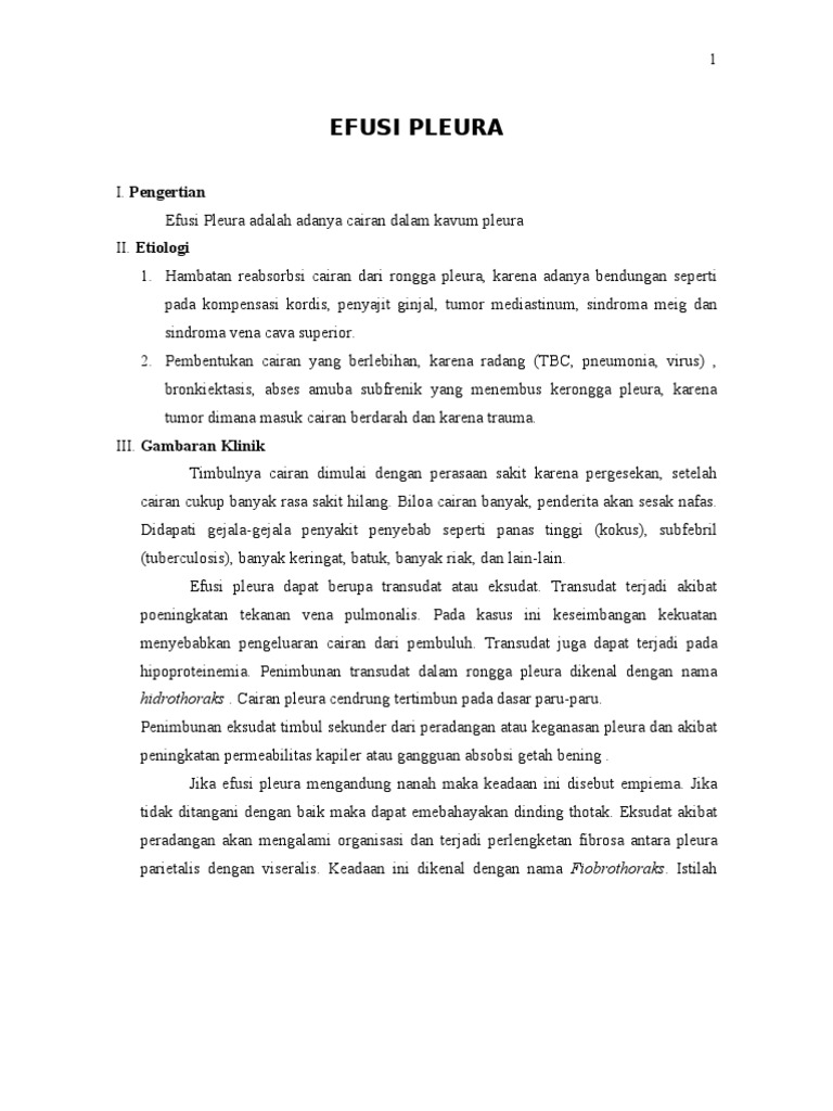 Konsep Askep Efusi Pleura | PDF