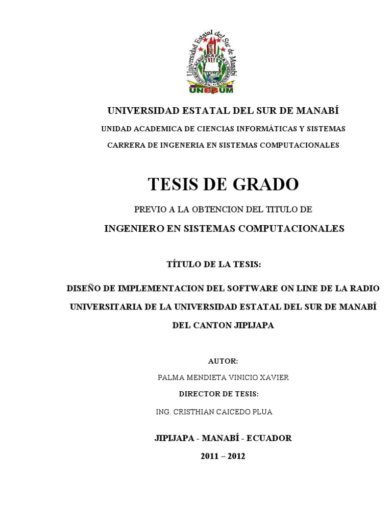 Tesis Unesum | PDF | Telecomunicaciones | Tecnología de información y ...