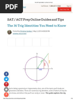 Trig Cheat Sheet | PDF | Trigonometric Functions | Sine