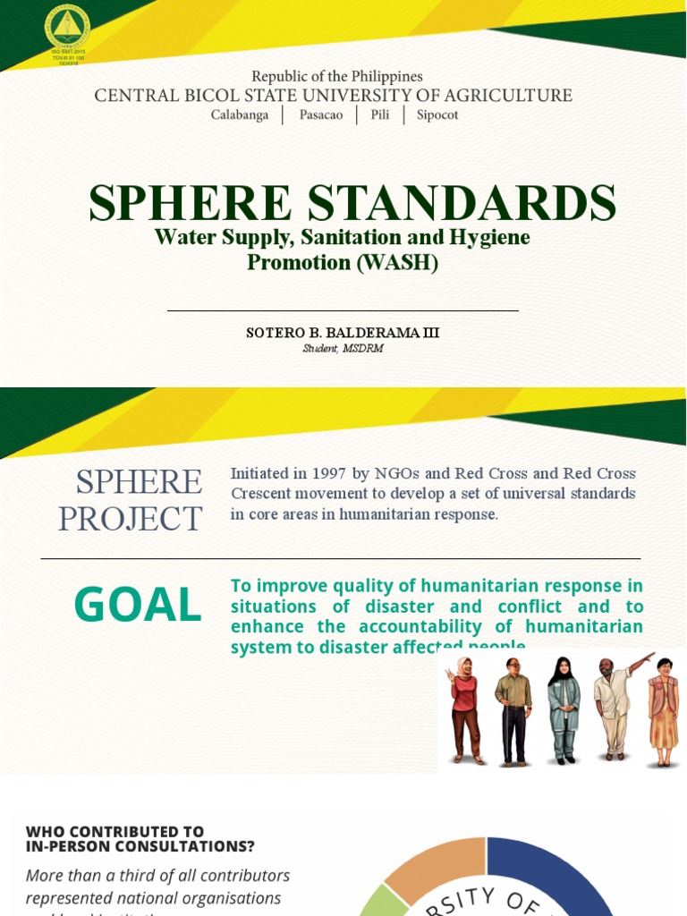 Sphere Standards: Water Supply, Sanitation and Hygiene Promotion (WASH ...