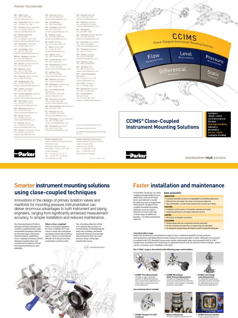 Ccims Close-Coupled Instrument Mounting Solutions: Parker Worldwide ...