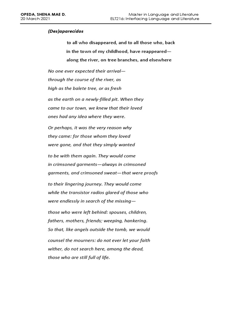 Sample Lesson Plan For A Poem | PDF | Poetry