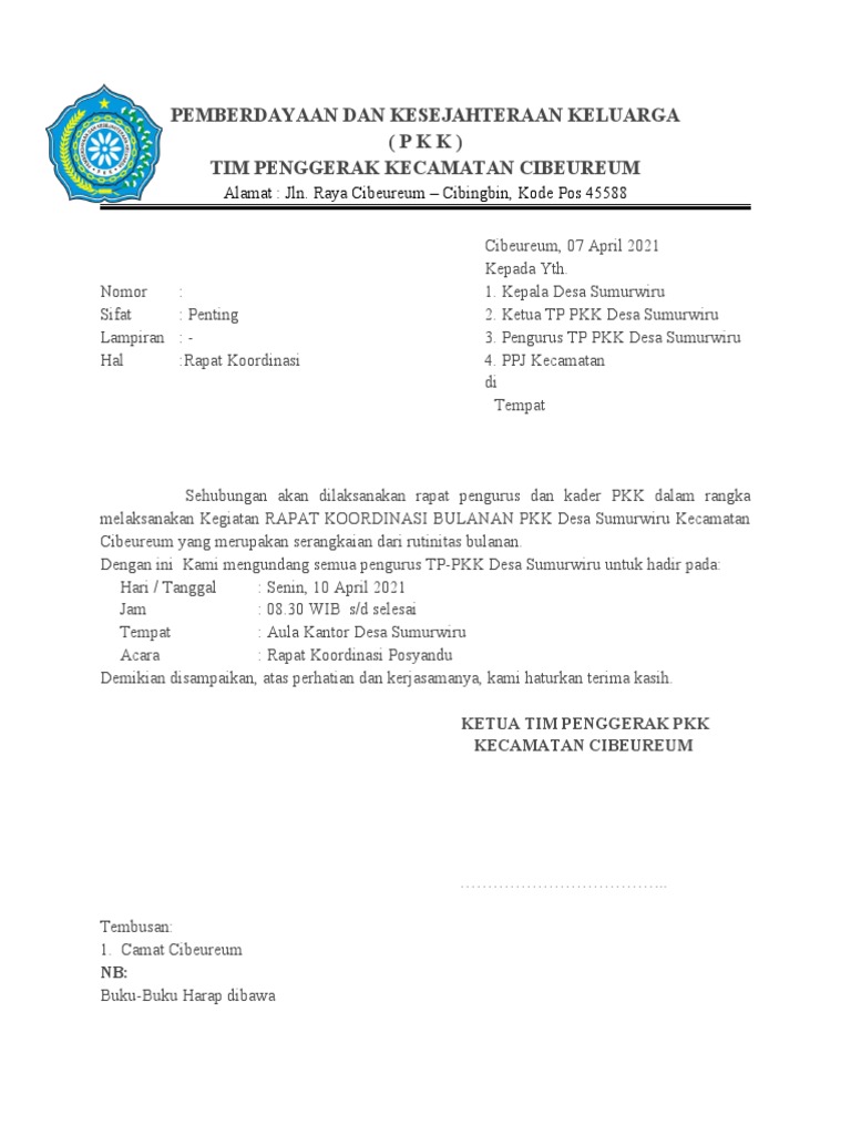 SURAT MASUK April 2021 | PDF