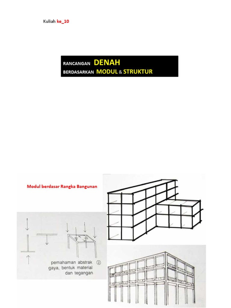 Modul - Struktur - Denah - Ke 10 | PDF | Teknologi & Rekayasa